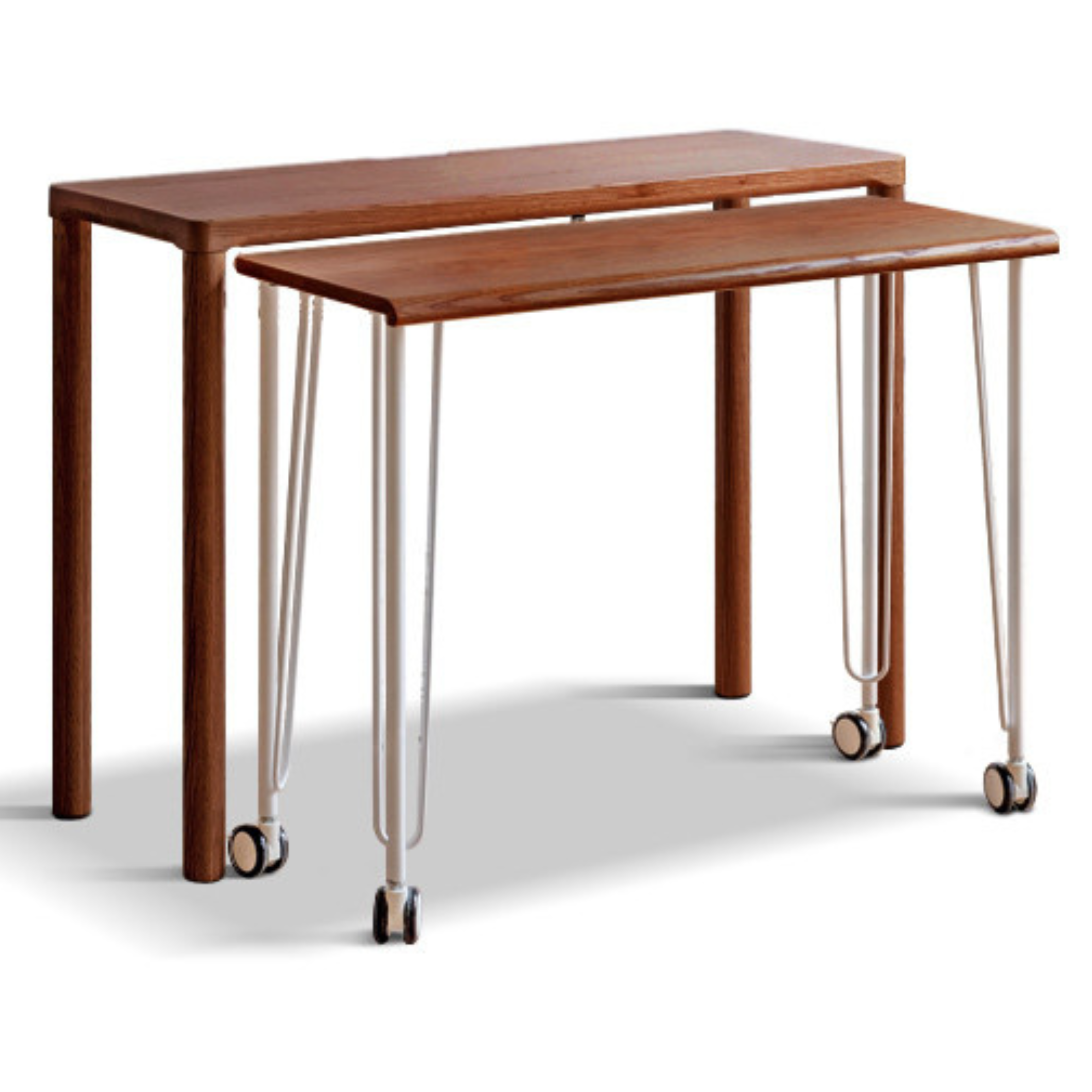 Oak solid wood Two-level stackable Office desks)