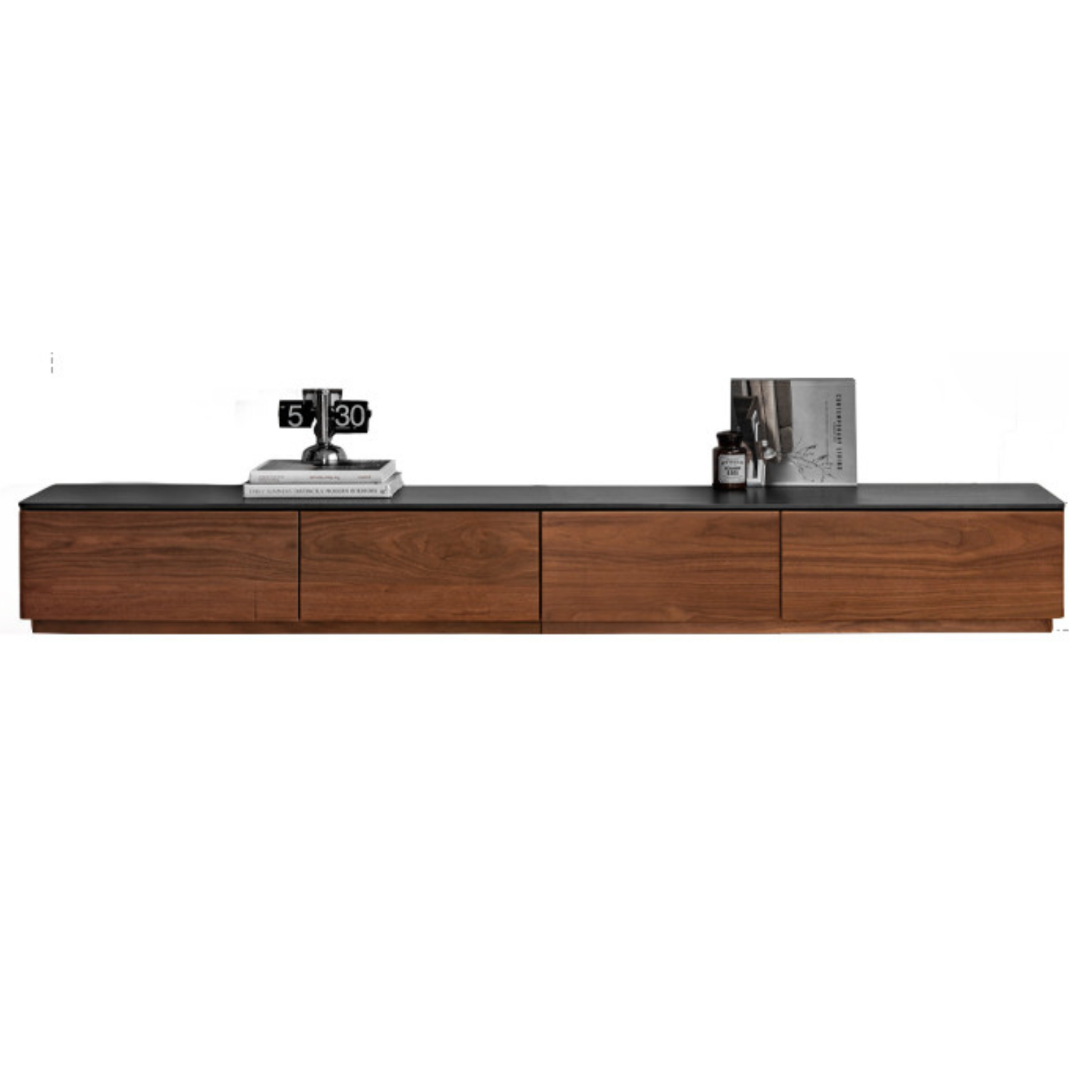 Black Walnut solid wood TV stand rock slab=