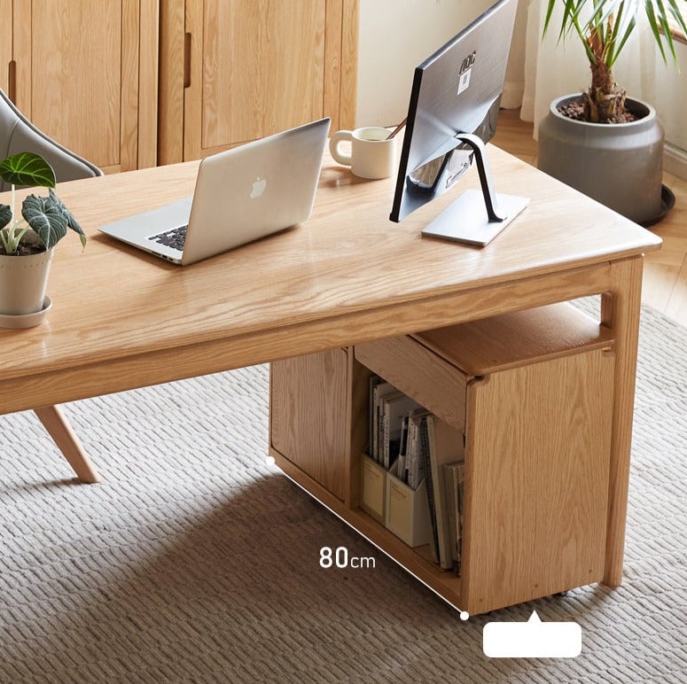 Oak solid wood Long office desk)