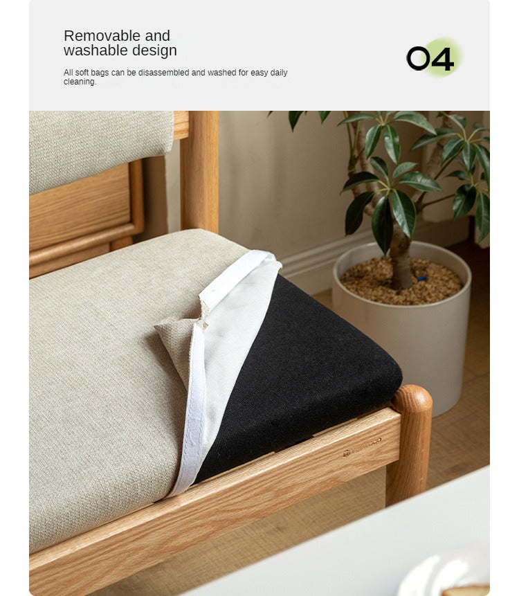 Oak solid wood Soft bench
