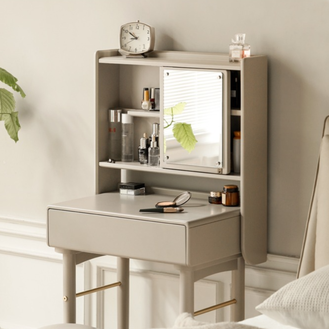 Coiffeuse lumineuse luxe en bois massif de peuplier