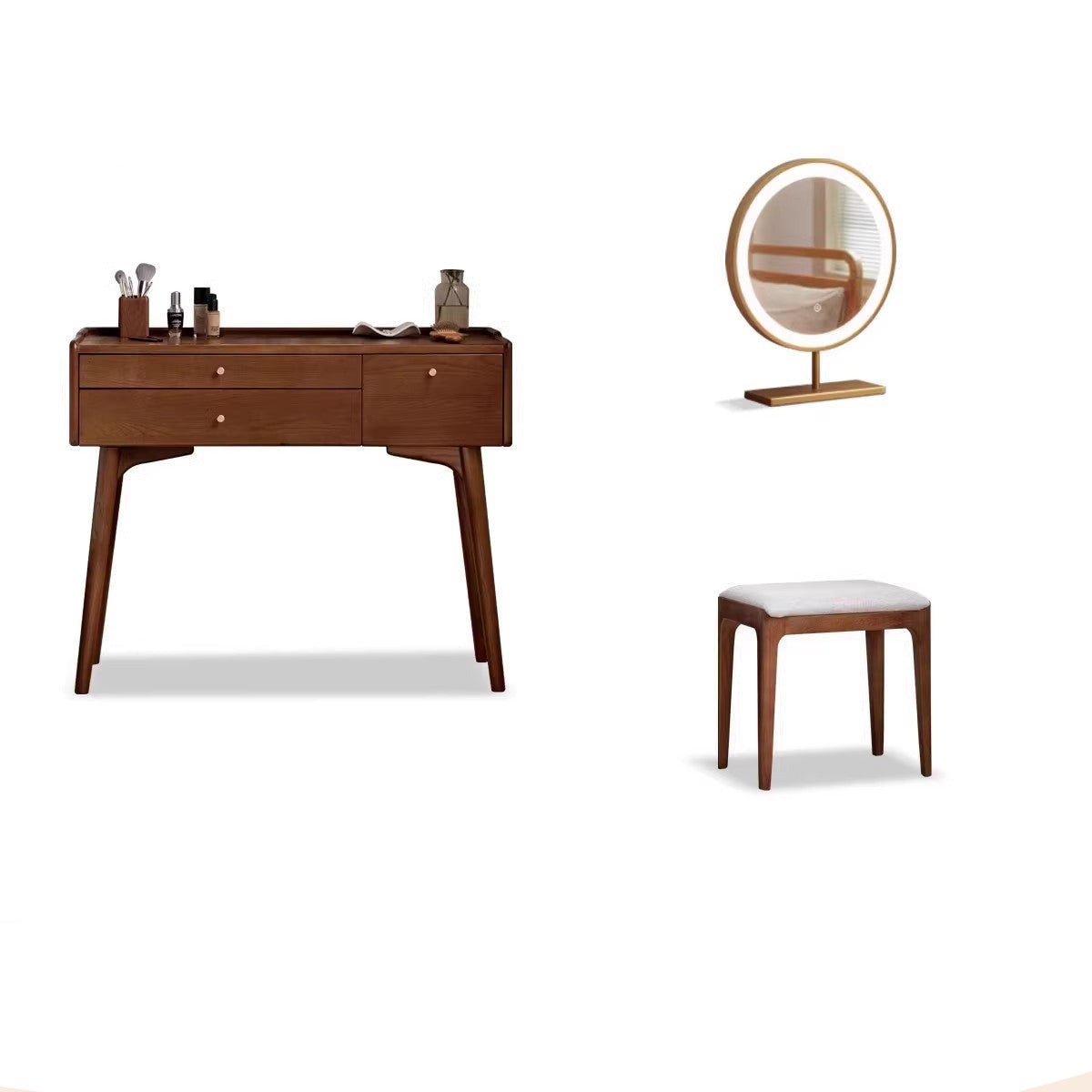 Black Walnut , Ash solid wood Dressing table: