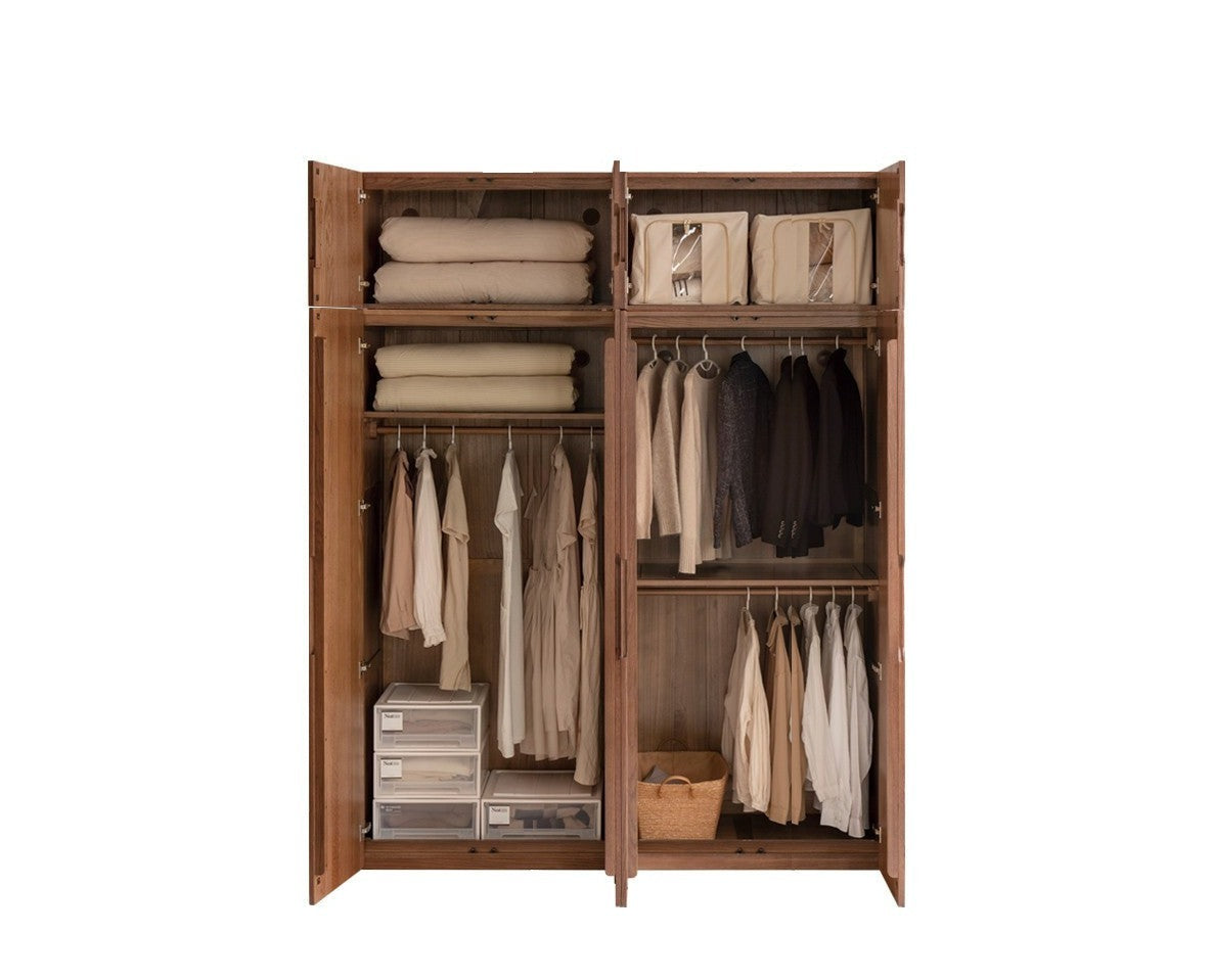 Oak solid wood wardrobe modern: