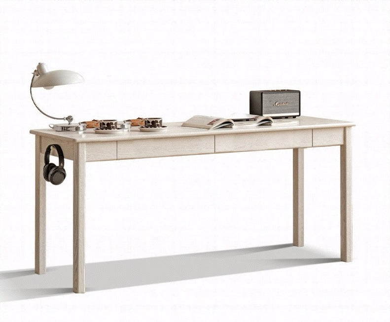 Oak solid wood Cream style Office desk