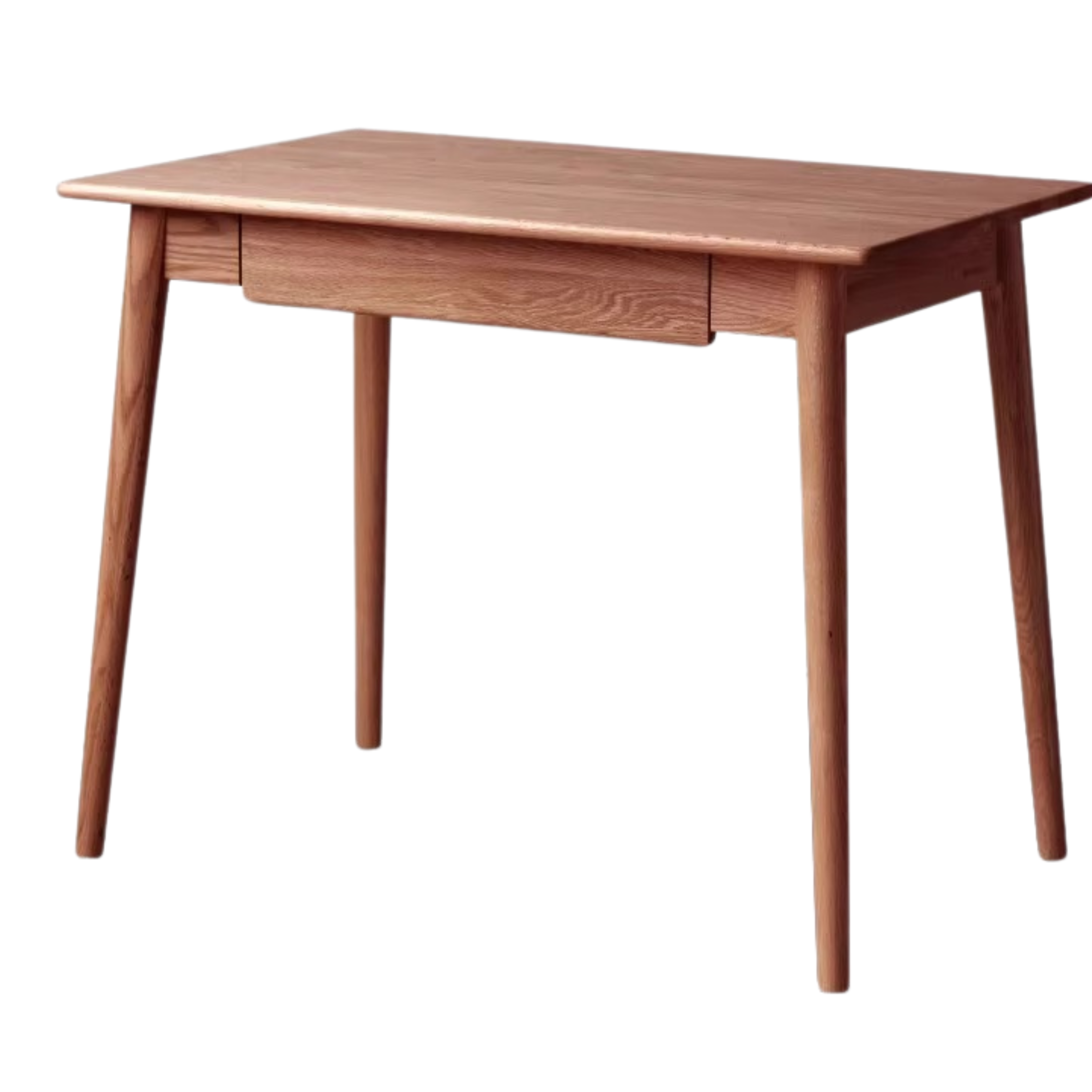 Oak solid wood Office desk spindle-shaped slanted legs: