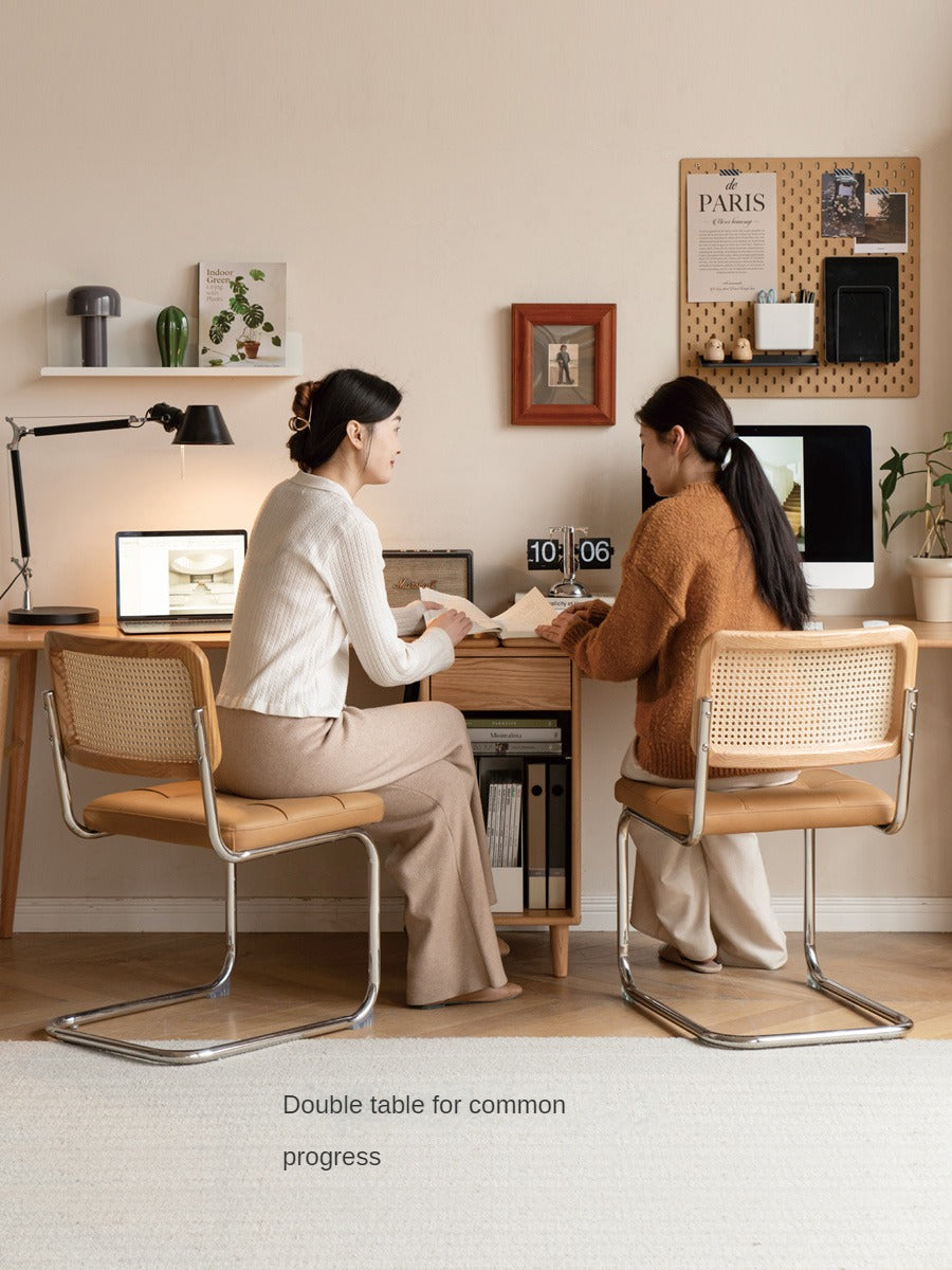 Oak solid wood Double Office desk )