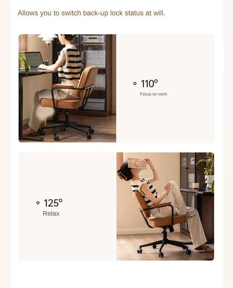 Genuine Leather, Technical fabric Office chair: