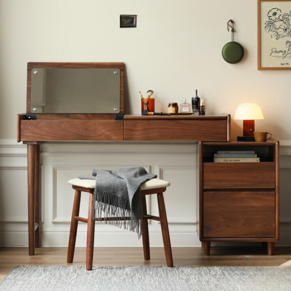 Black Walnut solid wood dressing table telescopic: