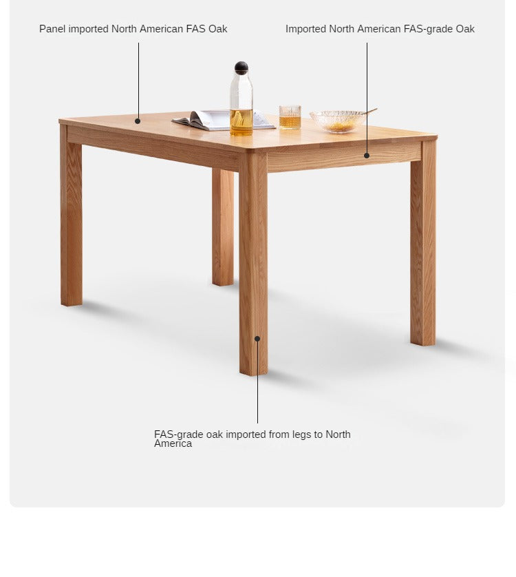 Oak solid wood Dining table