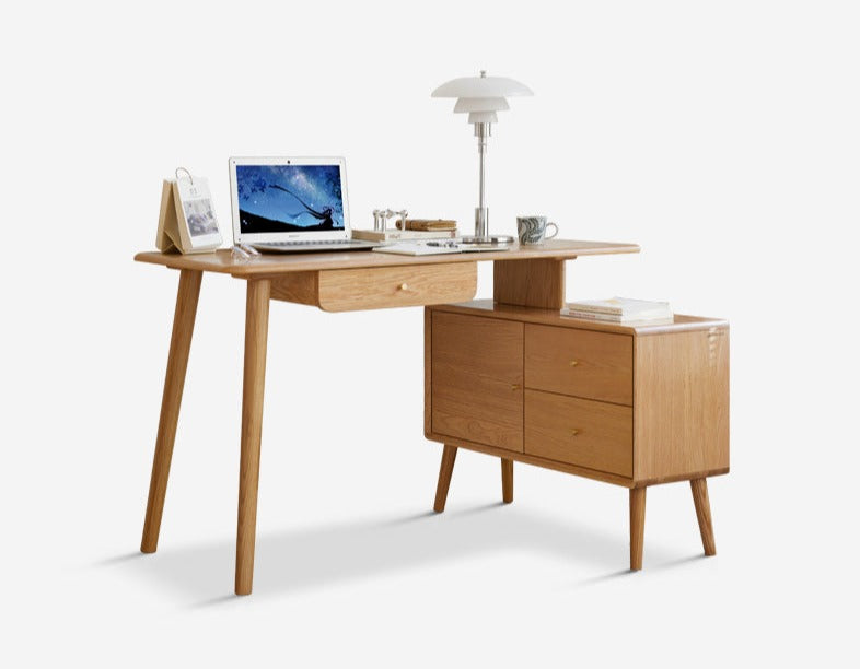Oak solid wood Telescopic office desk )