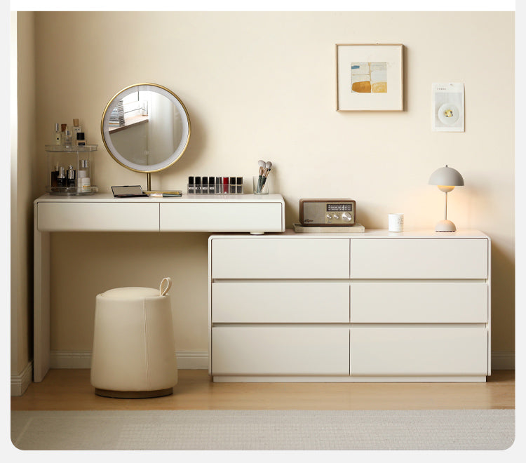 Poplar solid wood L shape Dressing table: