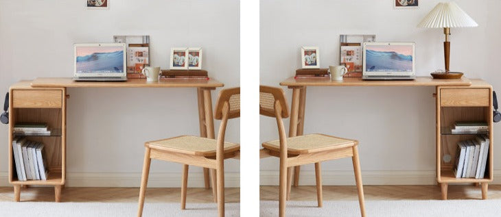 Oak solid wood Double Office desk )
