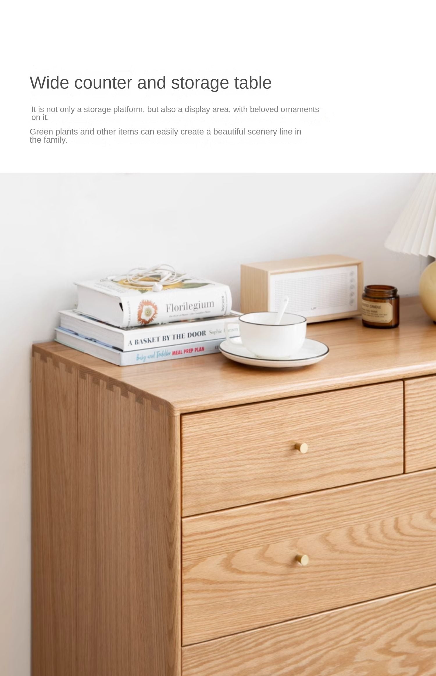 Oak solid wood Chest of drawers: