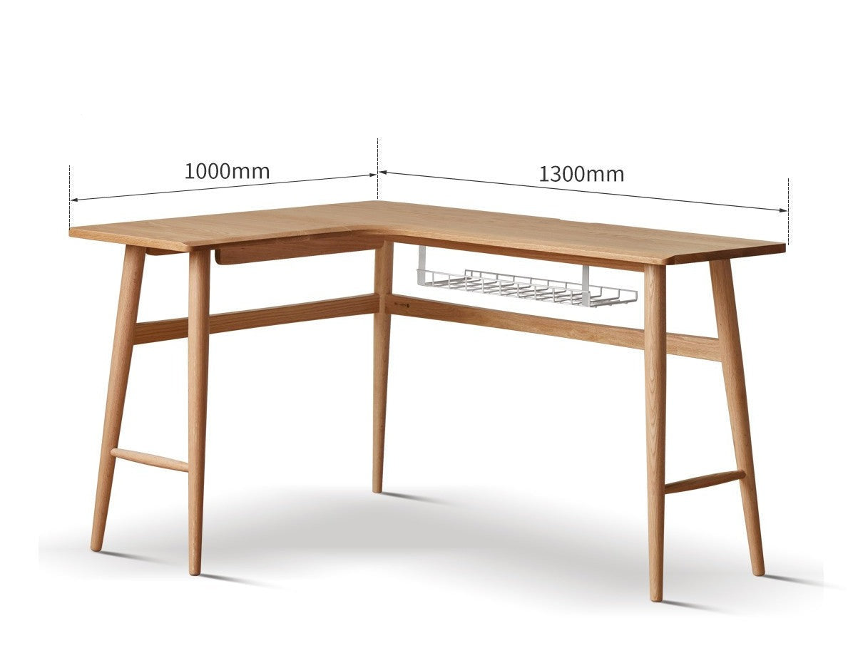 Oak solid wood corner table study office desk