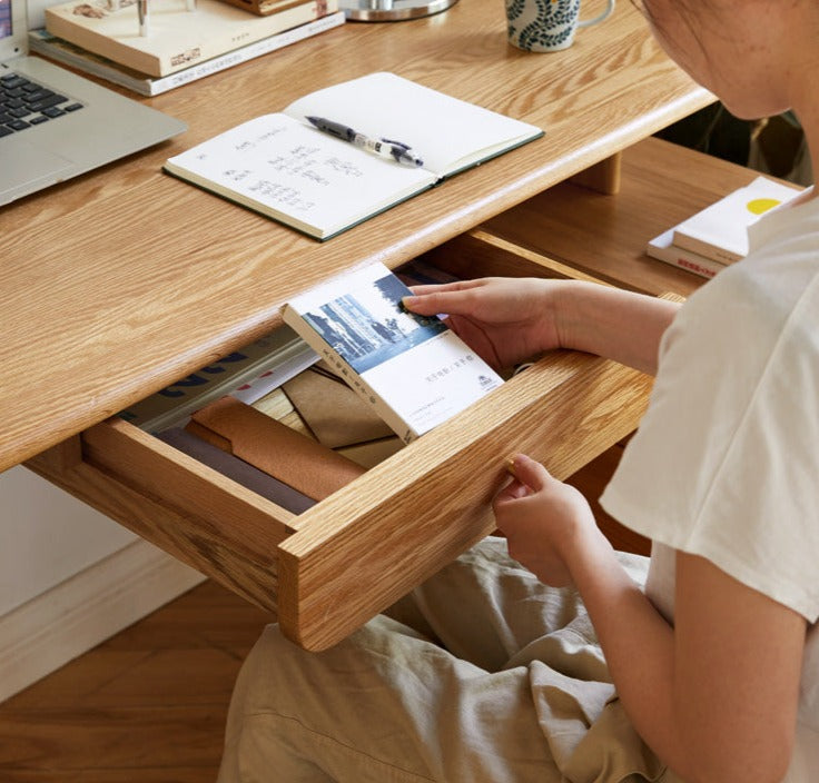 Oak solid wood Telescopic office desk )