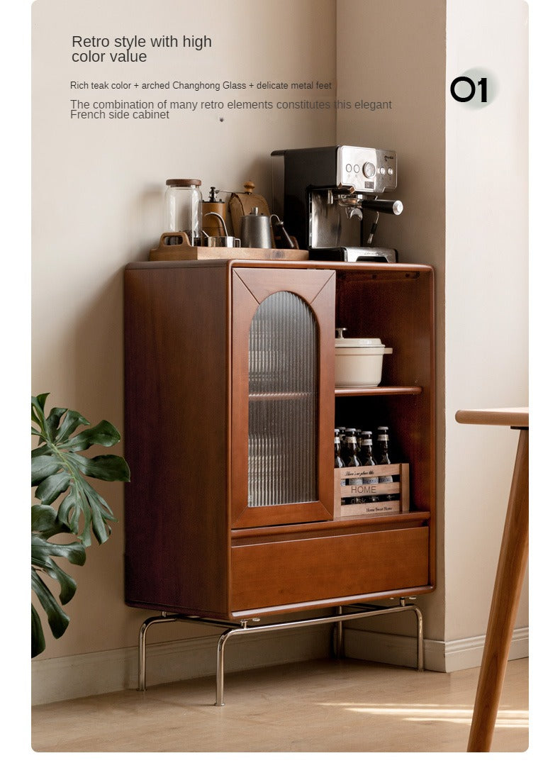 Poplar solid wood Side cabinet-