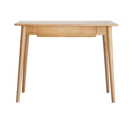 Oak solid wood Office desk spindle-shaped slanted legs: