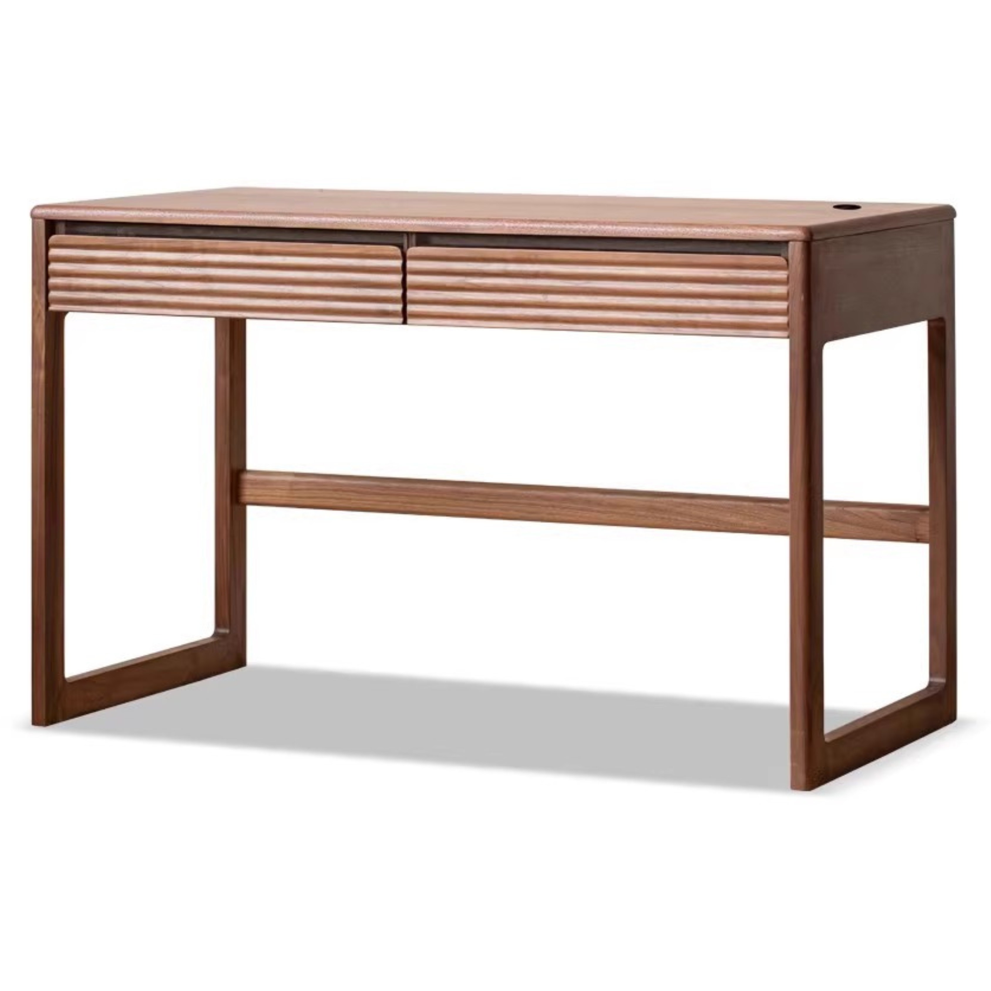 Black Walnut Solid wood desk Nordic with cabinet long table
