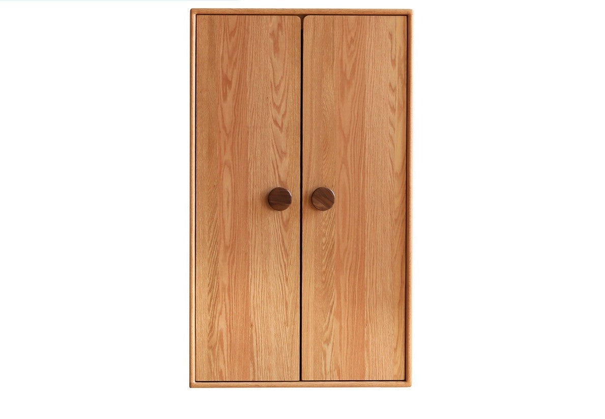 Oak solid wood wardrobe bookcase free combination