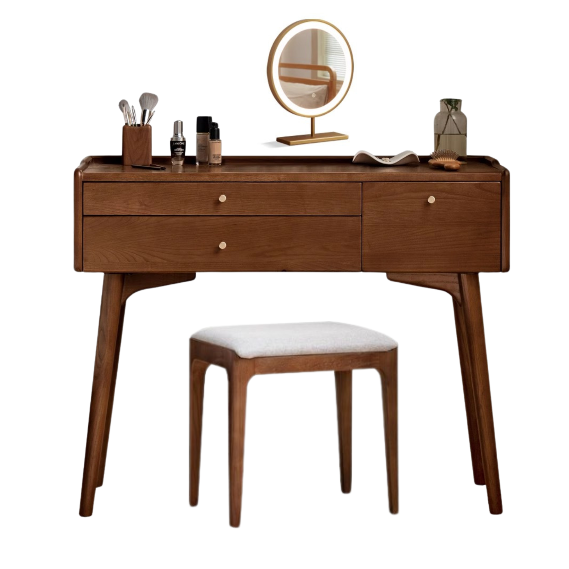 Black Walnut , Ash solid wood Dressing table: