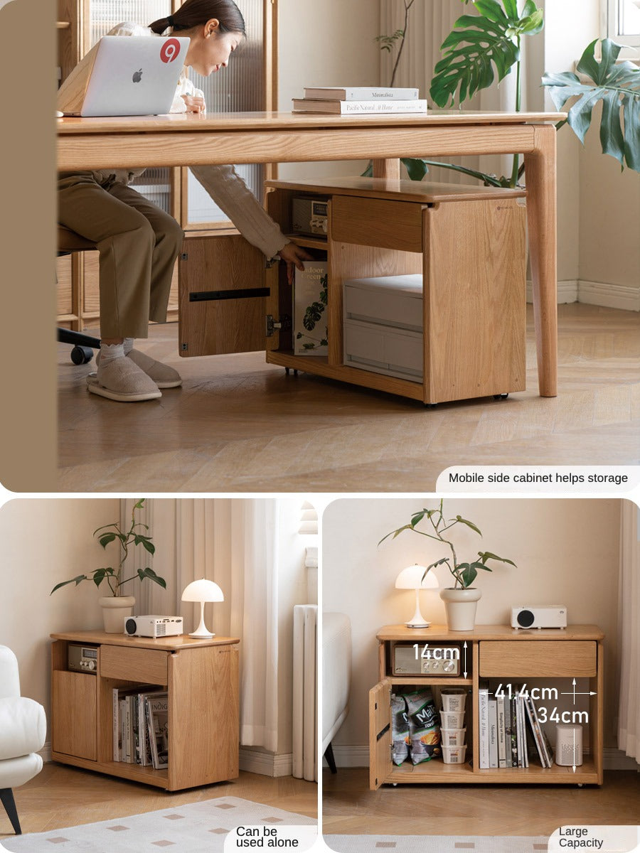 Oak solid wood Long office desk)