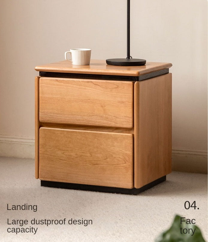 Cherry Solid Wood Nightstand, Bedside Table