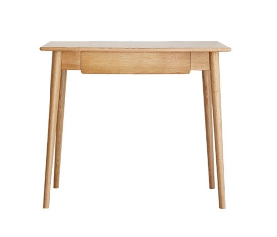 Oak solid wood Office desk spindle-shaped slanted legs: