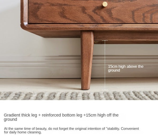 Oak solid wood TV stand=