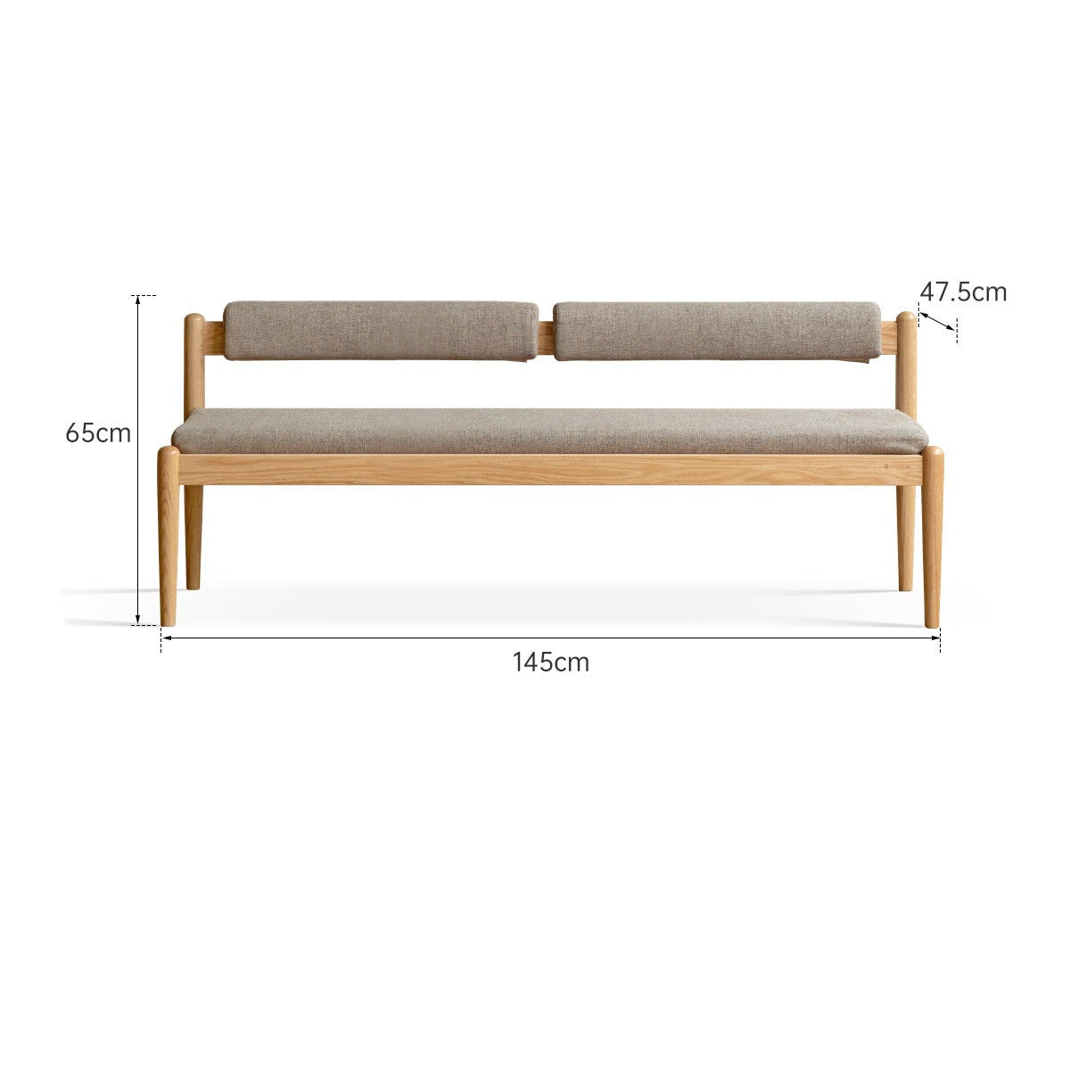 Oak solid wood Soft bench