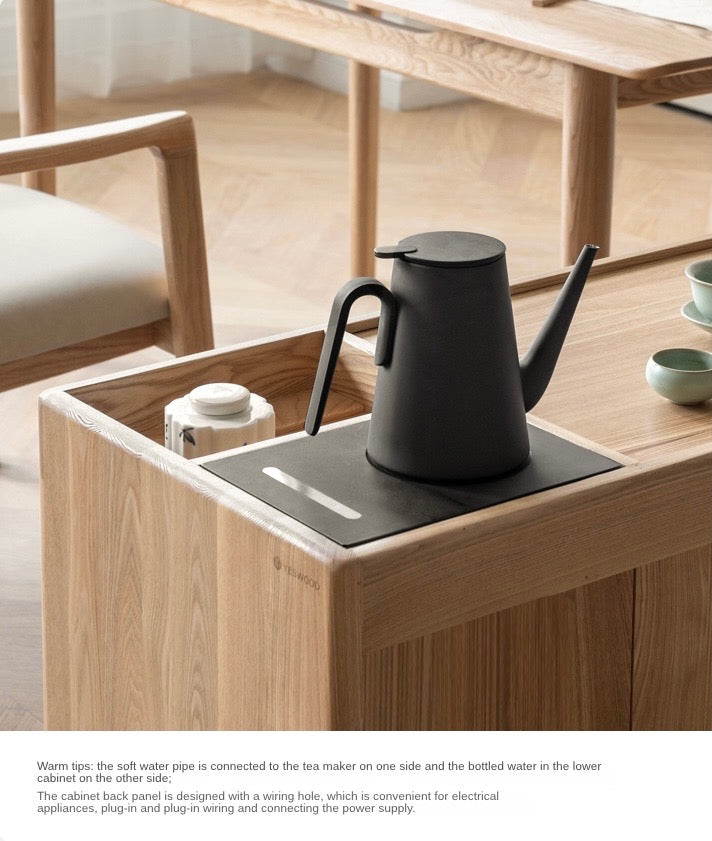 Ash,Oak solid wood Tea making side cabinet, side table: