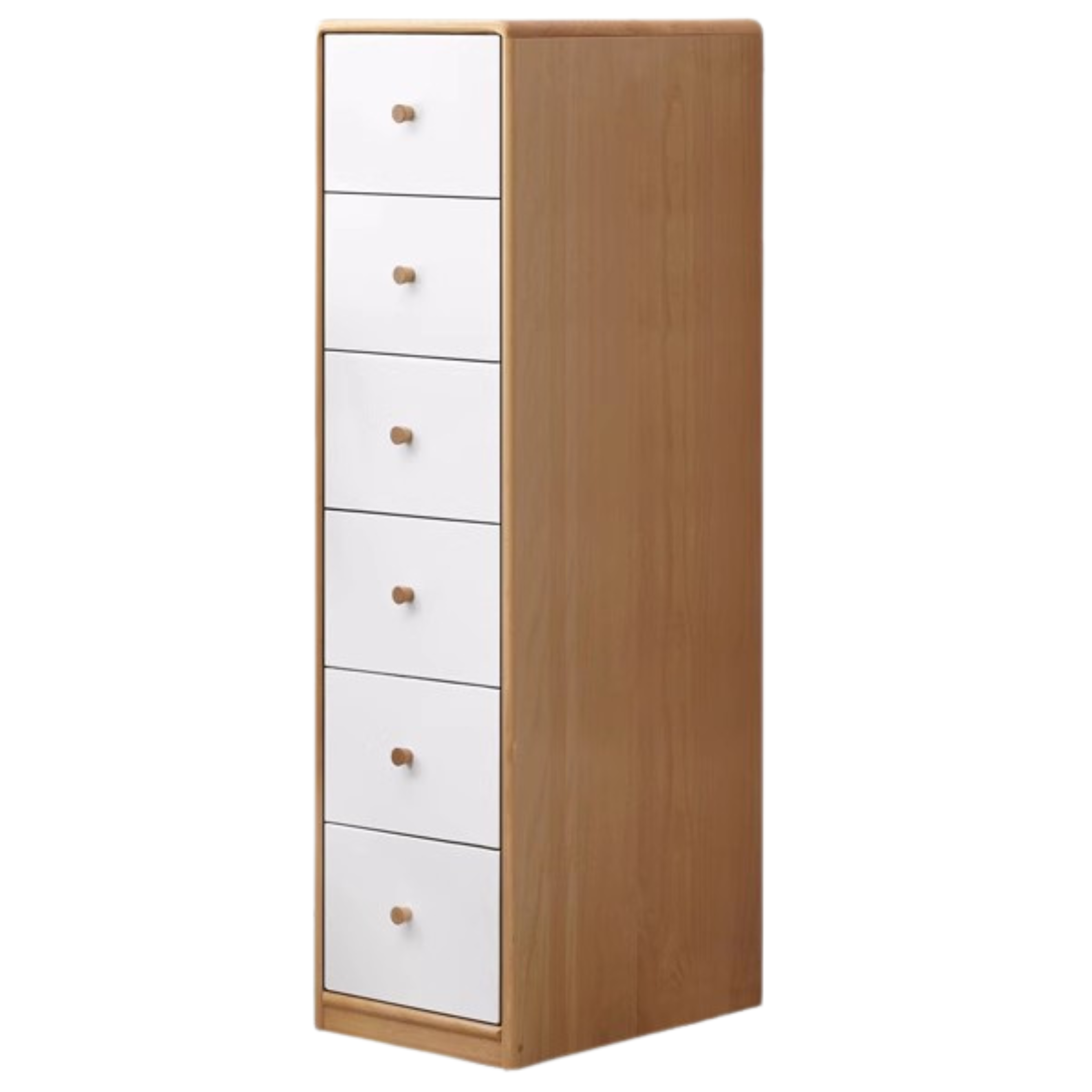 Oak, Beech solid wood side cabinet, multi-functional storage: