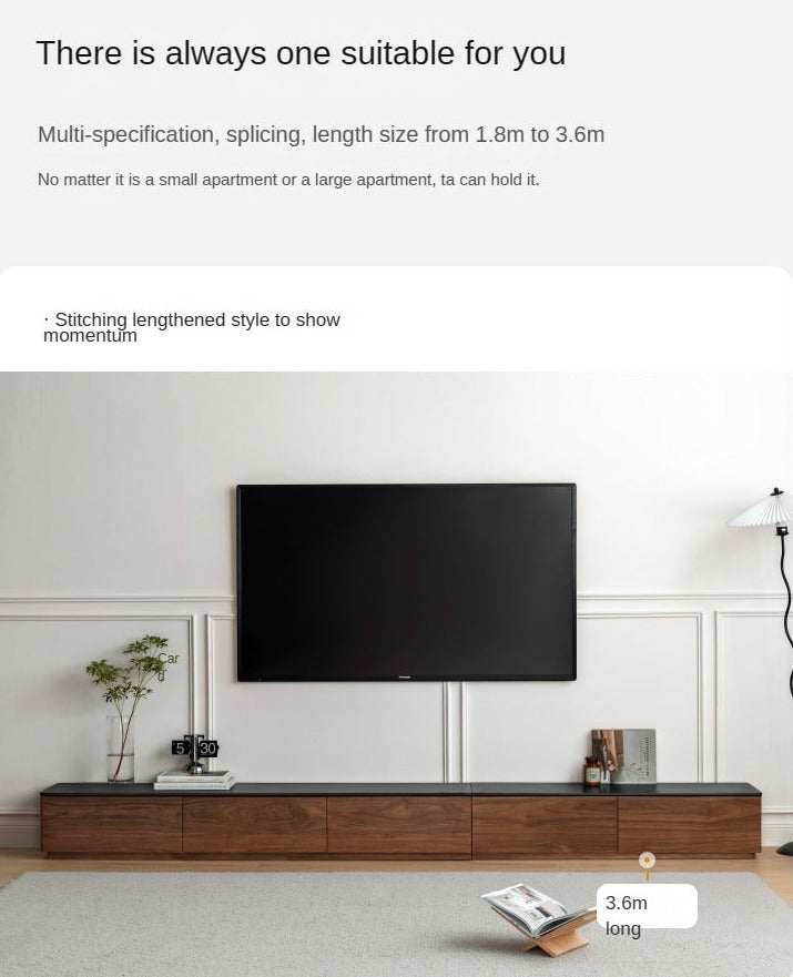 Black Walnut solid wood TV stand rock slab=