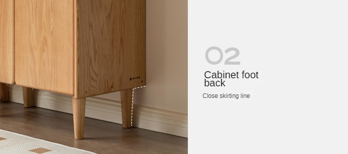 Oak solid wood Shoe cabinet