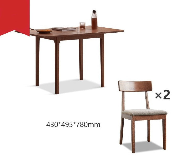 Oak solid wood Folding small dining table