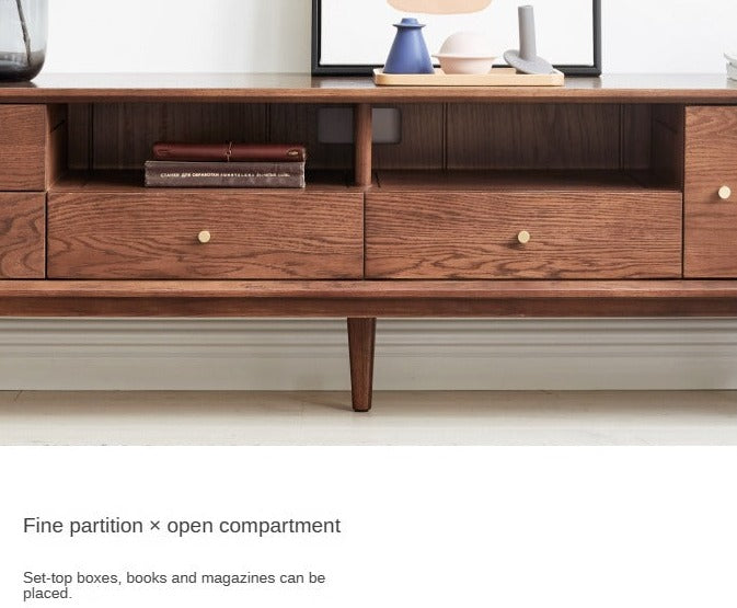 Oak solid wood TV stand=