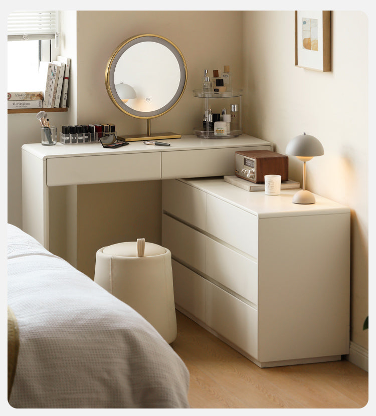 Poplar solid wood L shape Dressing table: