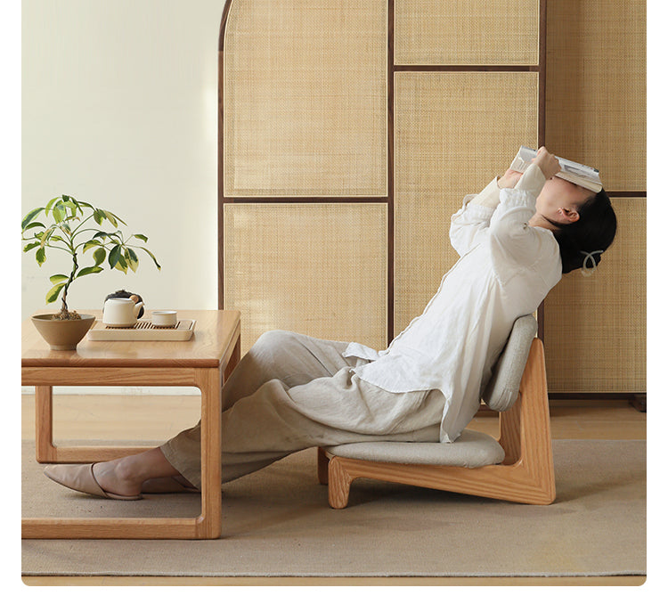 Oak Solid Wood Tea Chair Japanese Style: