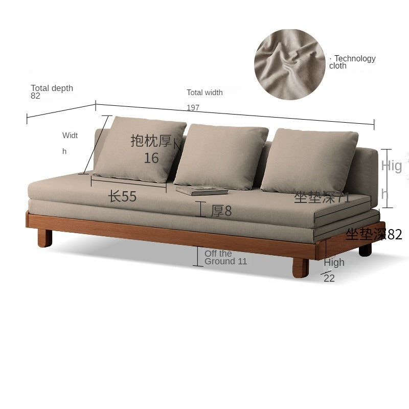 Oak, Beech solid wood sofa bed