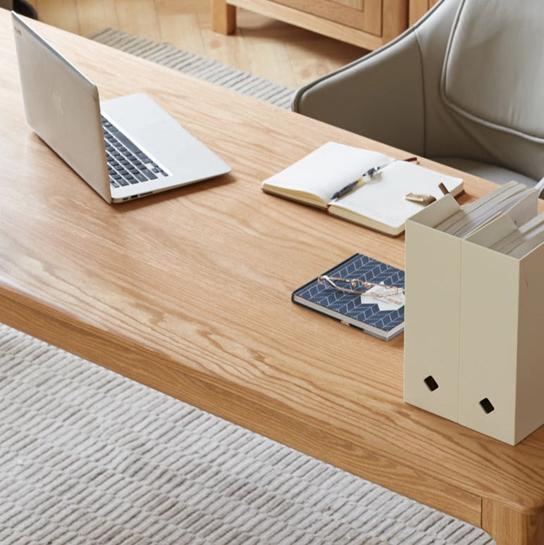 Oak solid wood Long office desk)