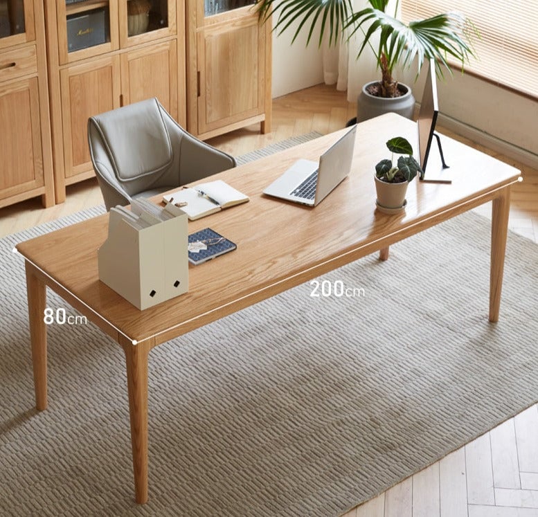 Oak solid wood Long office desk)
