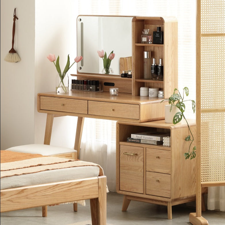 Oak solid wood telescopic Dressing table: