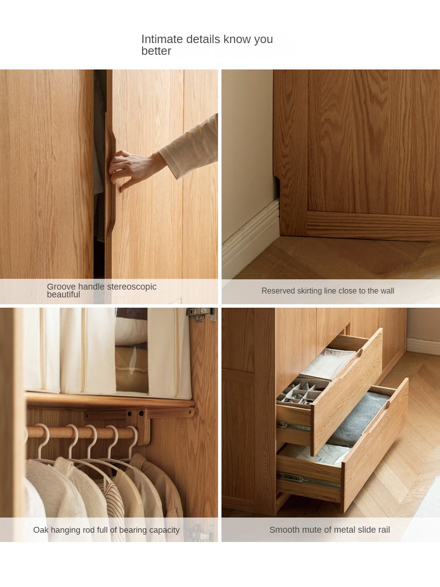 Oak solid wood Wardrobe