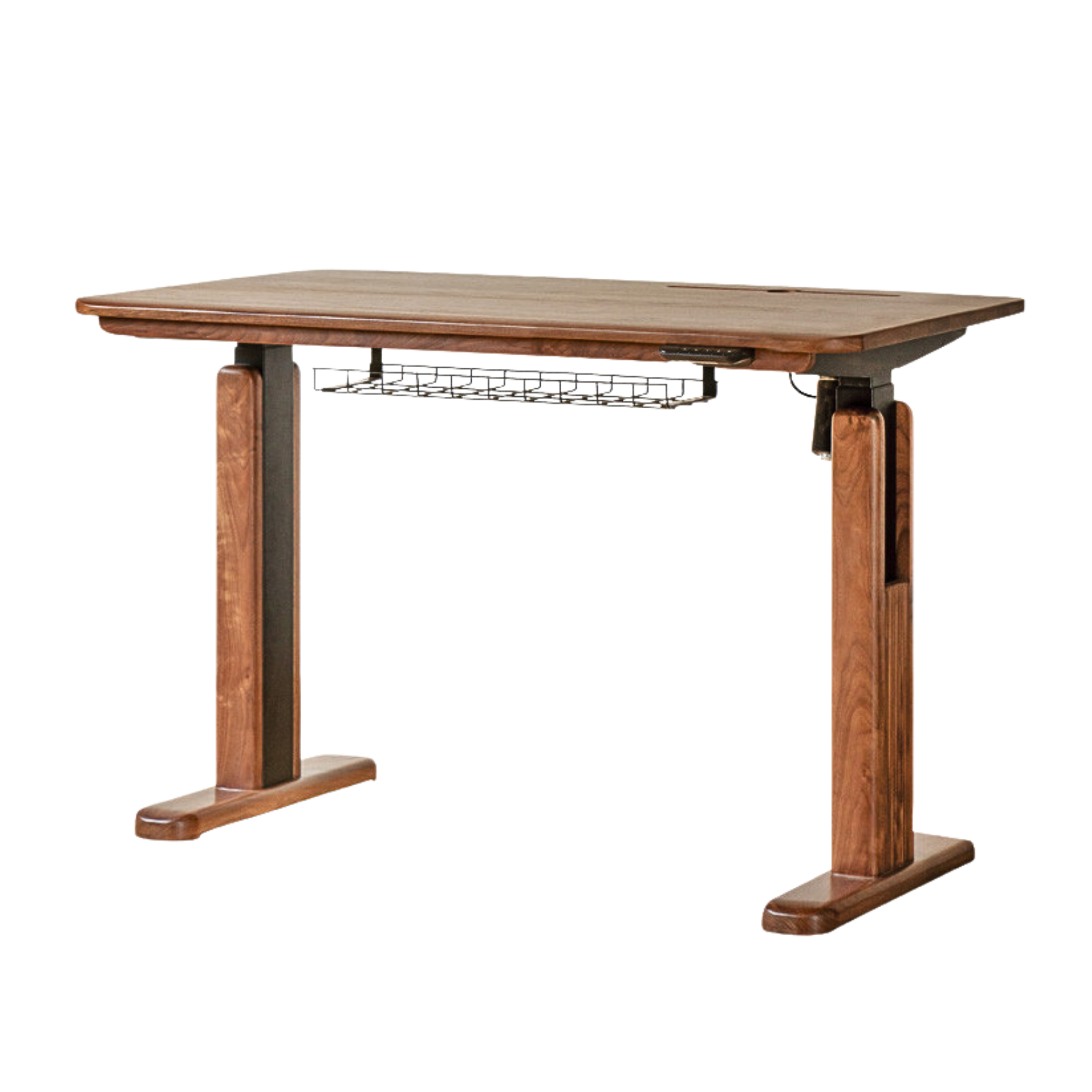 Black Walnut Solid Wood Electric Elevating Desk