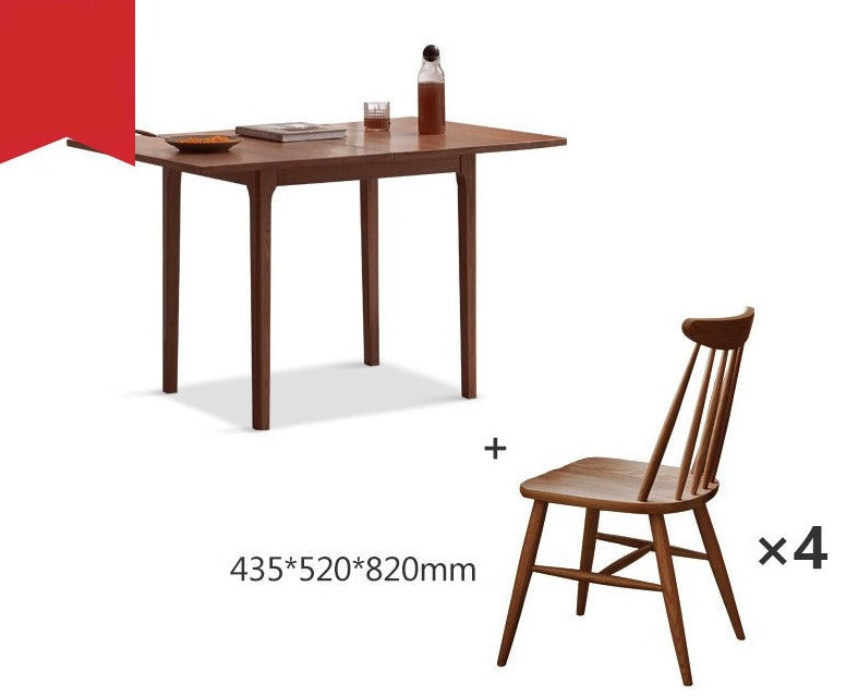 Oak solid wood Folding small dining table