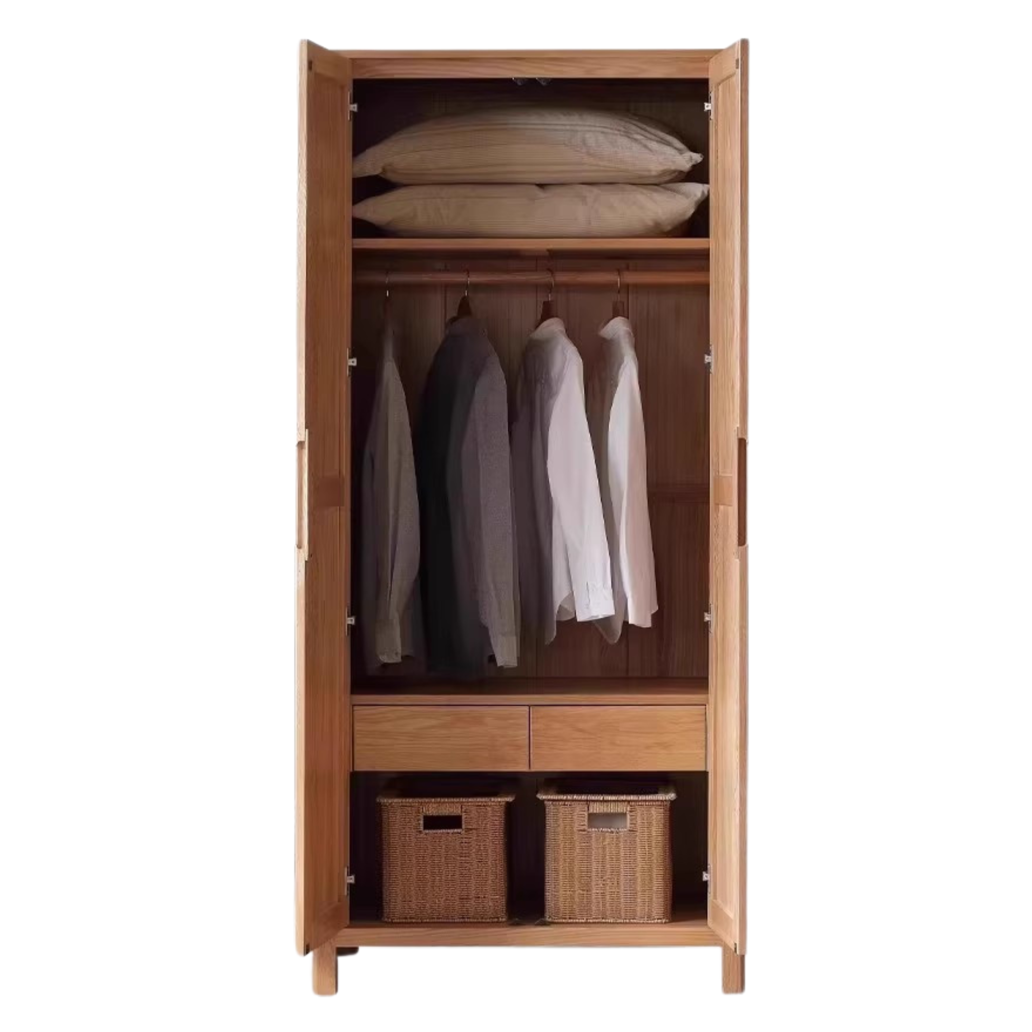 Oak solid wood combined Wardrobe: