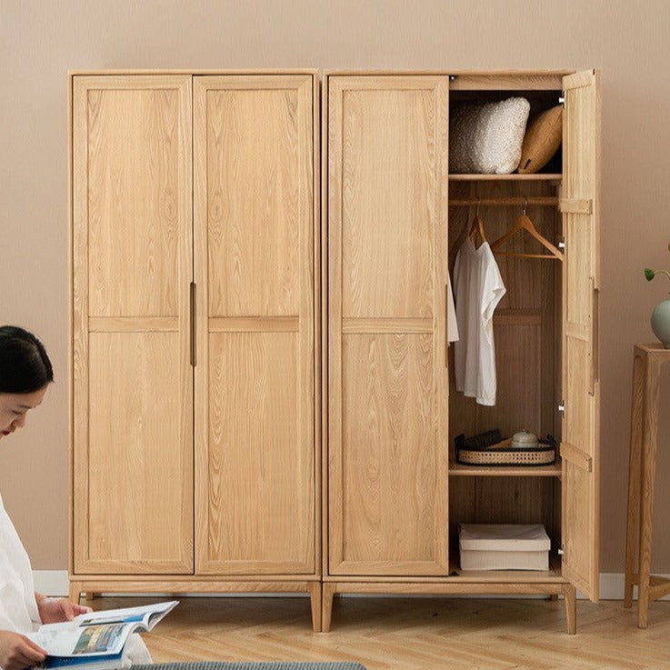 Ash solid wood wardrobe