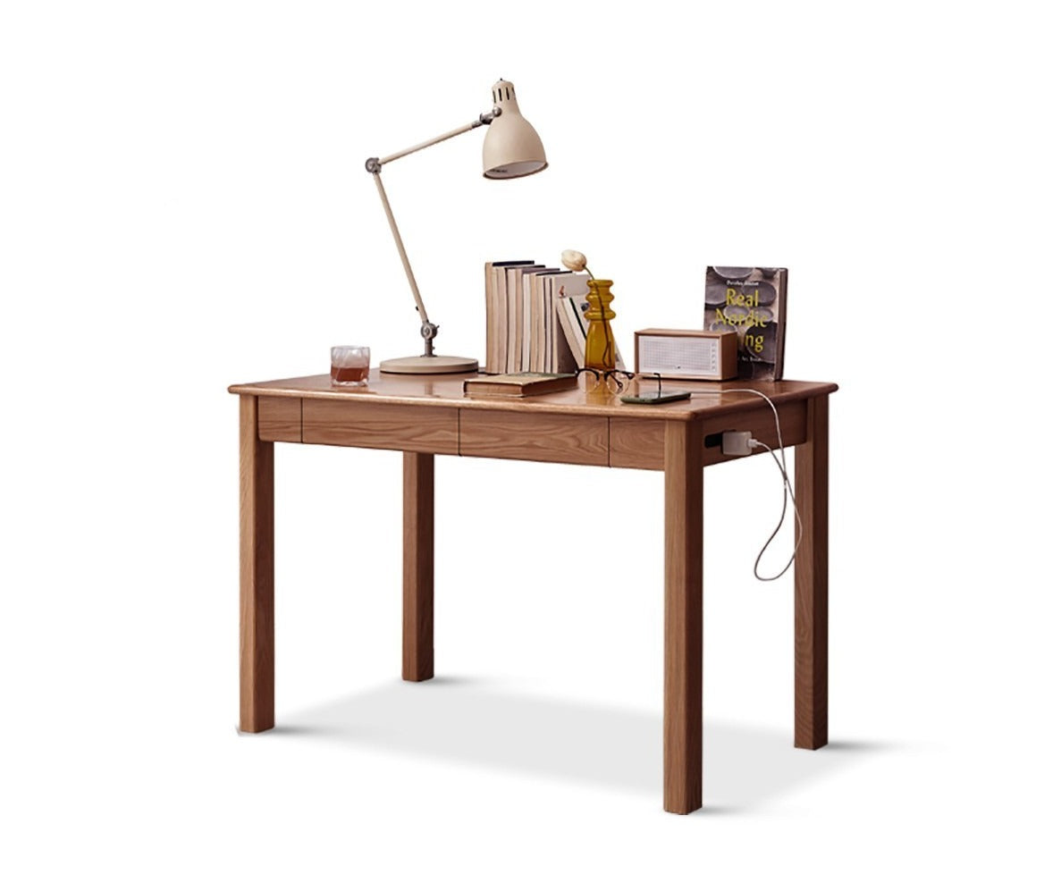 Oak, Ash solid wood USB office desk
