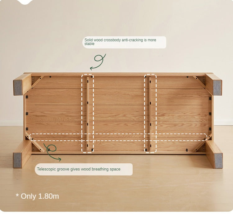 Oak Solid wood long dining table