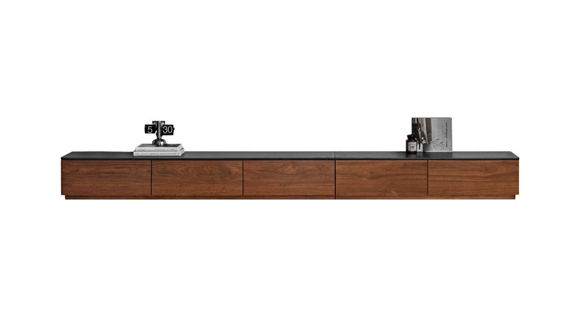 Black Walnut solid wood TV stand rock slab=