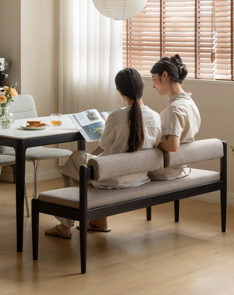 Oak solid wood Soft bench